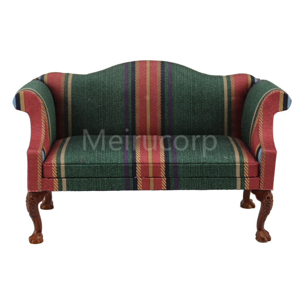 Dolls furniture 1/6 scale Wooden model High quality Retro double sofa,1 ...